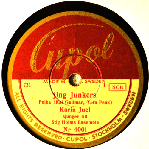 Karin Juel Jing Junkers 78 Swedish Female Vocal Cupol 4001 Backstroms ...