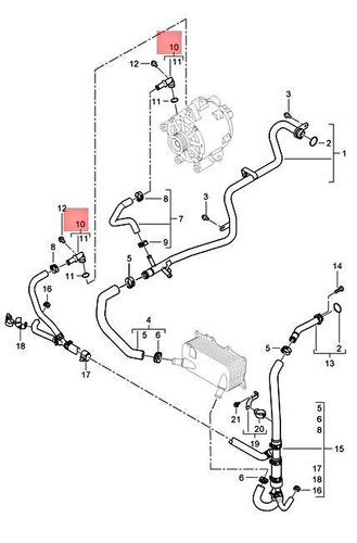 Genuine PORSCHE Cayenne Panamera Connection Piece Alternator ...