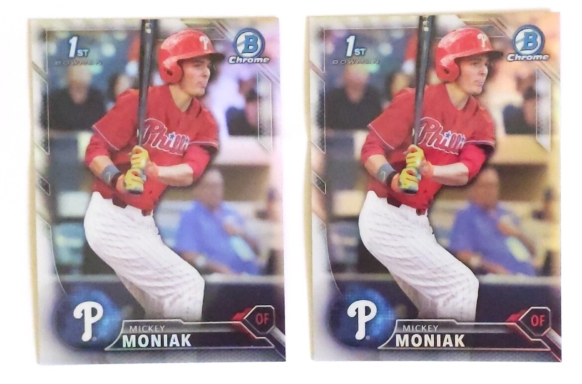 Mickey Moniak (2) Lot 2016 Bowman Chrome Draft 1st Refractors #BDC-1 ...