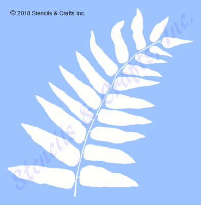 6.5" FERN STENCIL LEAF STENCILS TEMPLATE PLANT CRAFT ART COLOR PATTERN ...