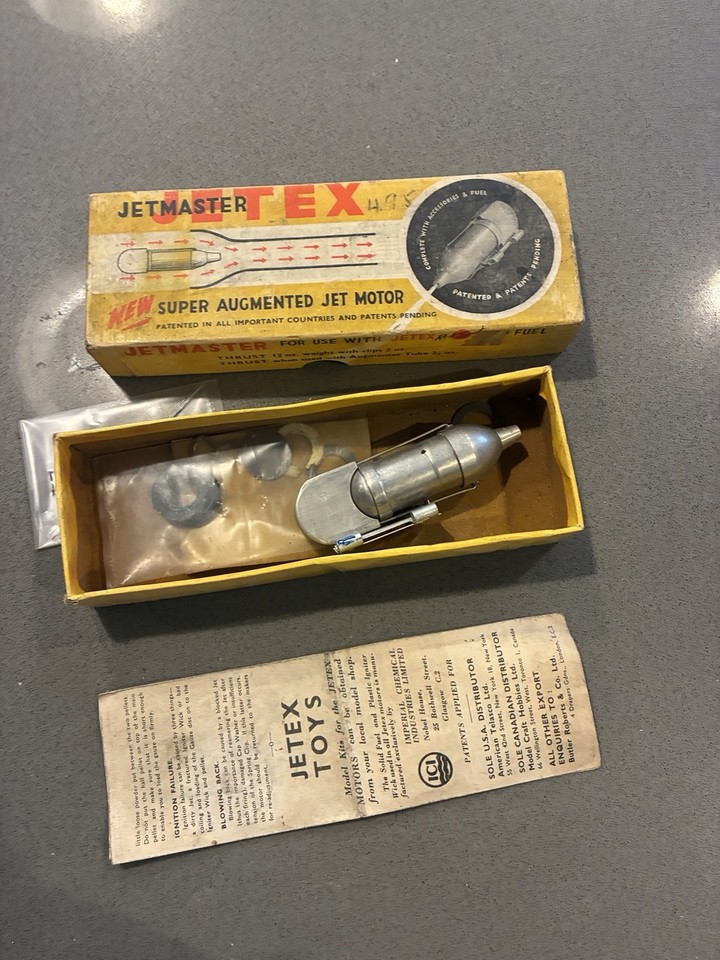 NOS Jetex Jet-x Jetmaster Model Balsa Model Airplane Jet Engine | eBay