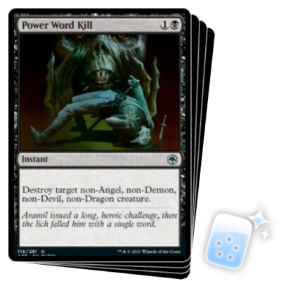 POWER WORD KILL X4 Adventures In The Forgotten Realms AFR Magic MTG ...