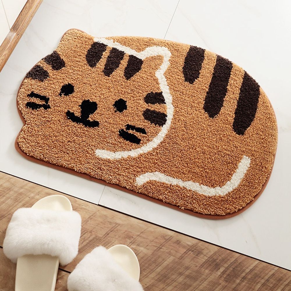 Cat Bath Mat Quick Drying Bathroom Rug With Durable Non Slip Rubber ...