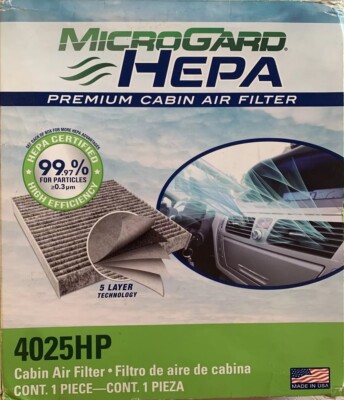 Microgard Hepa Premium Cabin Air Filter 4025HP - Made In USA | eBay