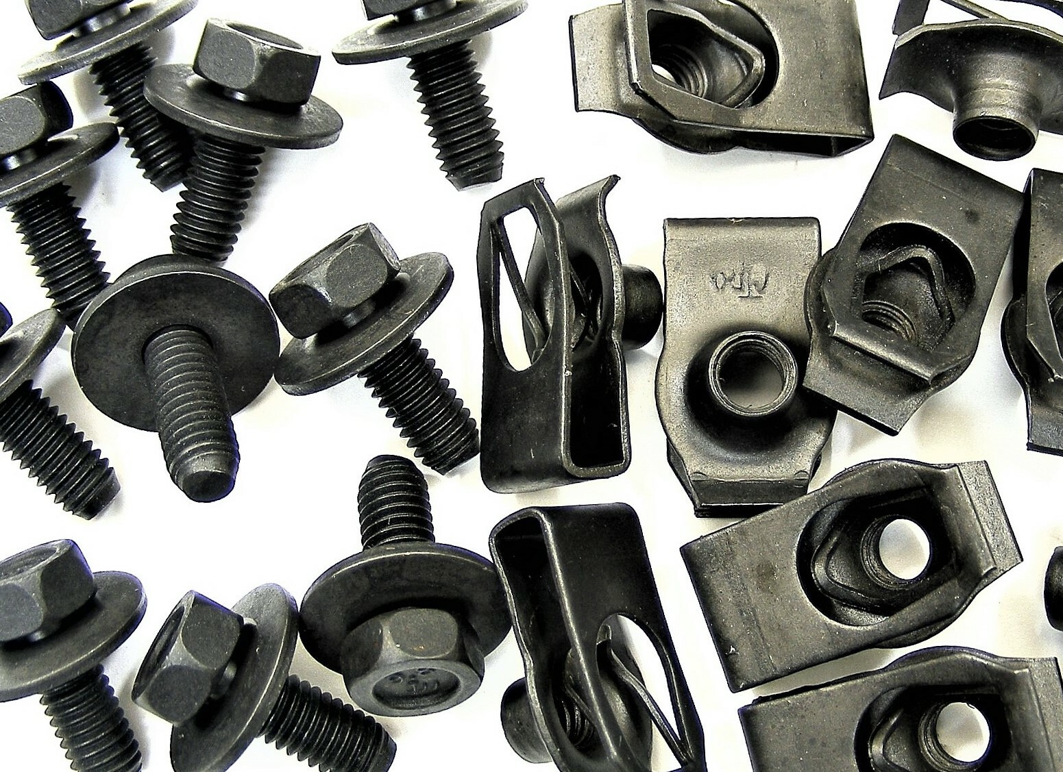 Ford Body Bolts & U-nut Clips- M6-1.0 x 16mm Long- 10mm Hex- 40pcs ...