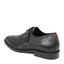 Mens Leather Monk Strap Single Buckle Brogue Shoe Black HX London ...