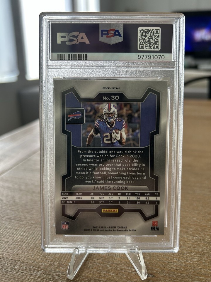 2023 Panini Prizm James Cook Black And White Checker. SP Buffalo Bills ...