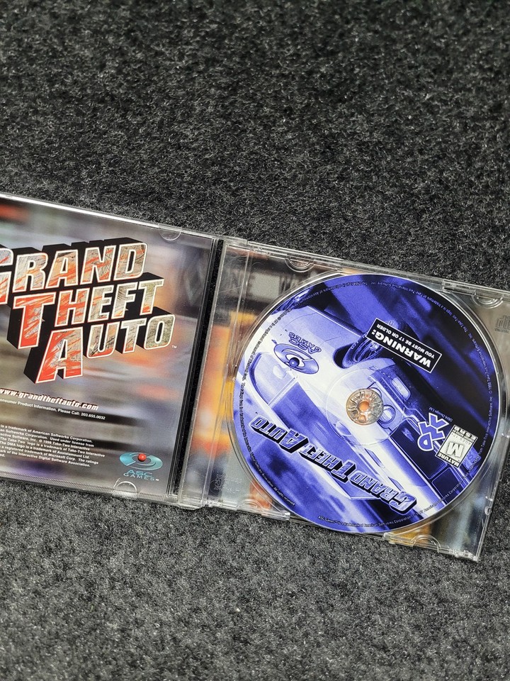 Vintage Grand Theft Auto PC CD-ROM Video Game ASC Games 1997 Complete ...