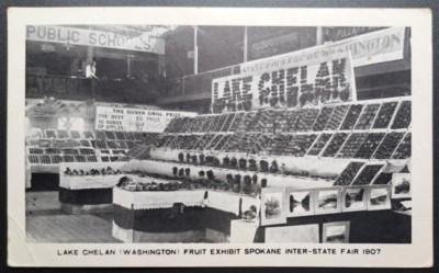 Vintage - 1908 Lake Chelan Fruit Exhibit Spokane Interstate Fair ...