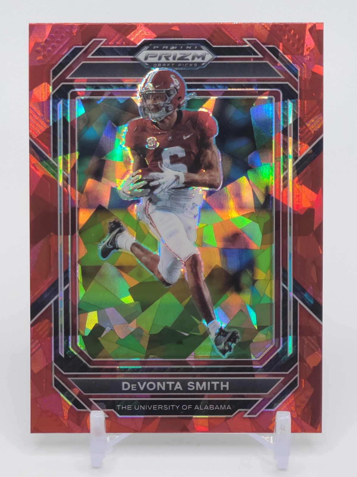 2023 Panini Prizm Draft Picks Red Cracked Ice Devonta Smith Alabama ...