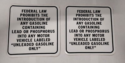 Vintage Unleaded Gasoline Only Decal For Gas Pump Replacement Signs | eBay