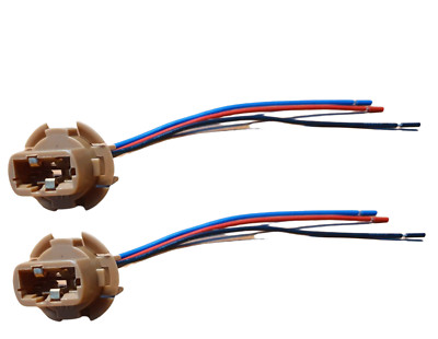 T20 7443 Wedge Light Globe Socket Connector For Dual Filament Globe 2pc ...