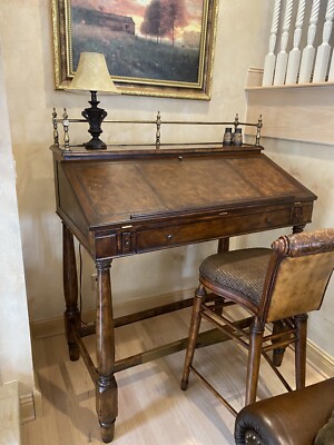 Very Rare Thomasville Hemingway Vintage Writing Desk And Chair Stool ...