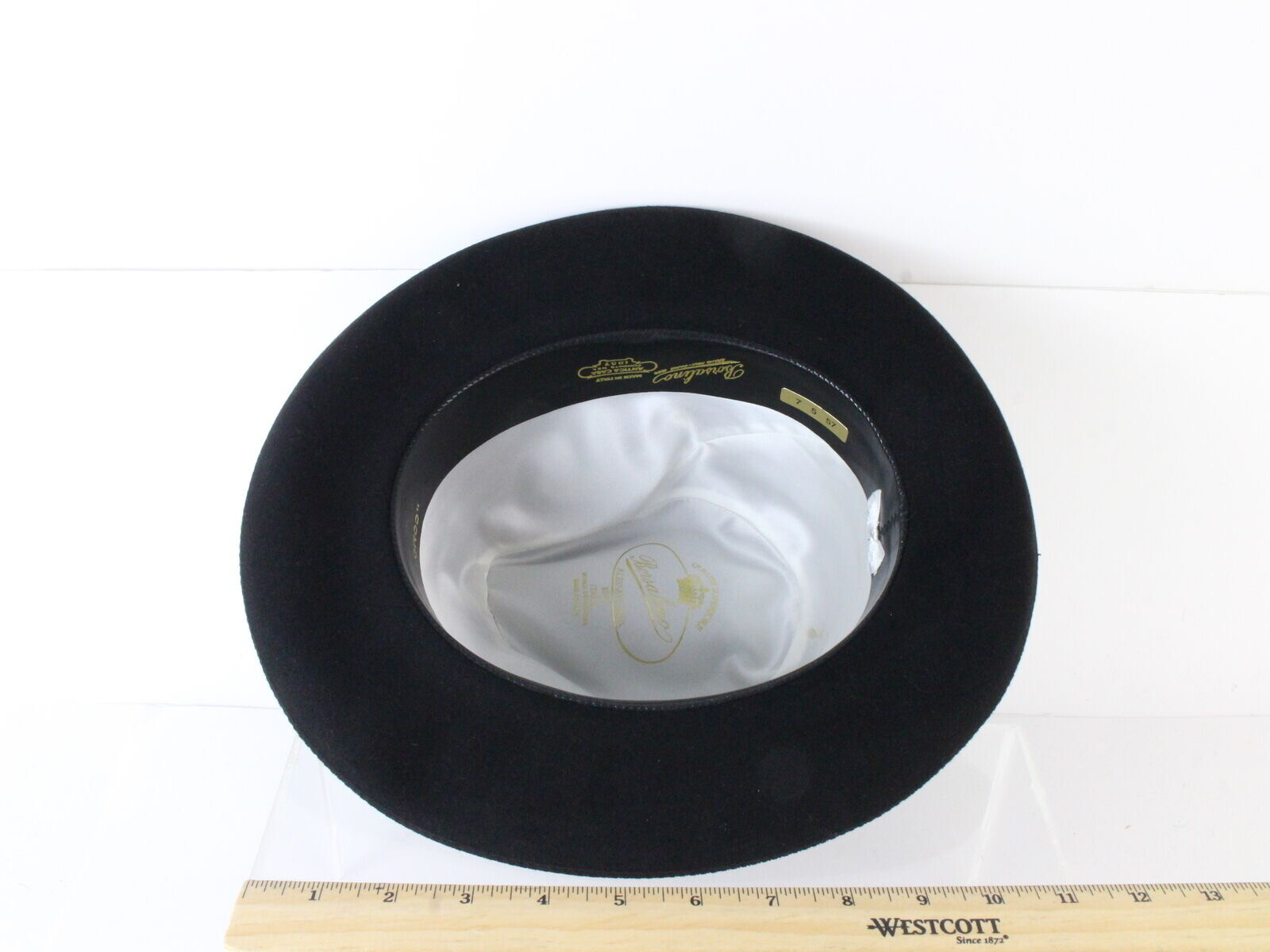 Borsalino Alessandria Como Mens Black Felt Fedora ITALY MULTIPLE SIZES ...