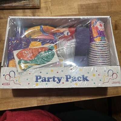 Vintage Am Scan Party Pack Party In A Box Clown Birthday | eBay