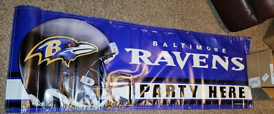 Baltimore Ravens PARTY HERE 2 X 6 Foot Canvas | eBay