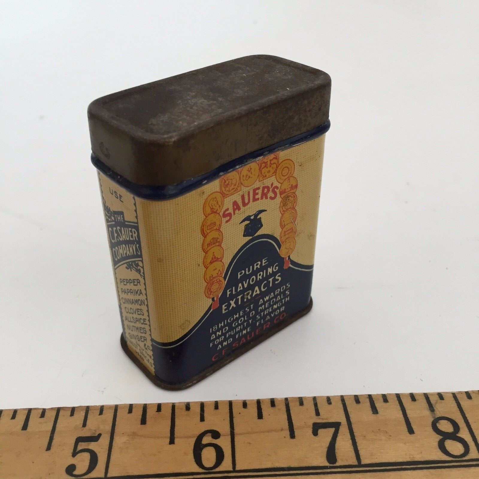 Vintage Sauer's Spice Tin - 1 1/2 ounce Mustard Seed Tin - Empty - Made ...
