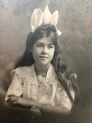 Antique "AGELESS BEAUTIFUL GIRL" Real Photograph. Made in USA | eBay