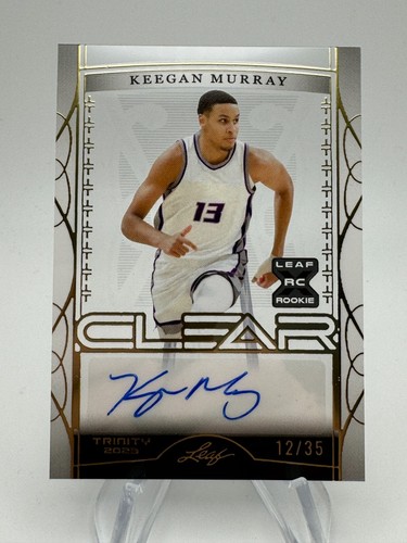 2022-23 Leaf Trinity KEEGAN MURRAY Gold Clear Rookie Auto /35 #CAKM1 ...