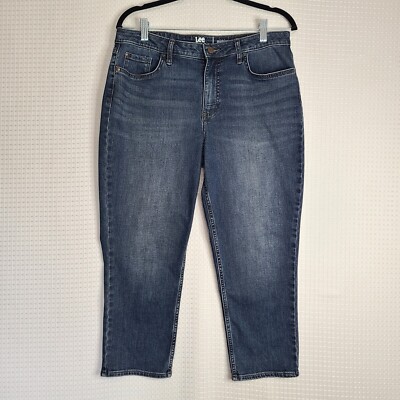 EUC Lee Riders Midrise Capris Womens Blue Denim (Estimated Sz 12) | eBay