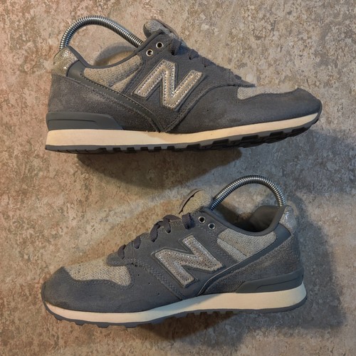 New Balance 696 Shoes Women's 7.5 B Gray Silver Running Lace Up ...