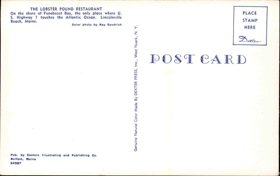 LINCOLNVILLE BEACH Maine The Lobster Pound Restaurant Postcard ...