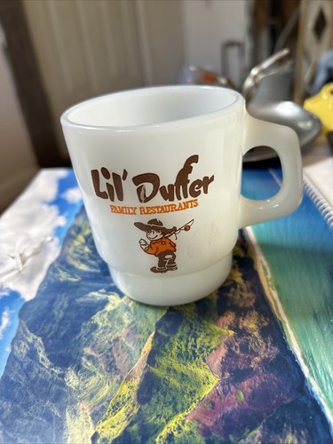 Vintage Lil’ Duffer Restaurant Coffee Cup Mug Anchor Hocking Fire King ...