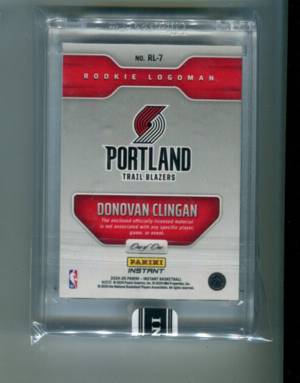 2024-25 Panini Instant NBA Rookie Logoman Donovan Clingan RC Logoman ...