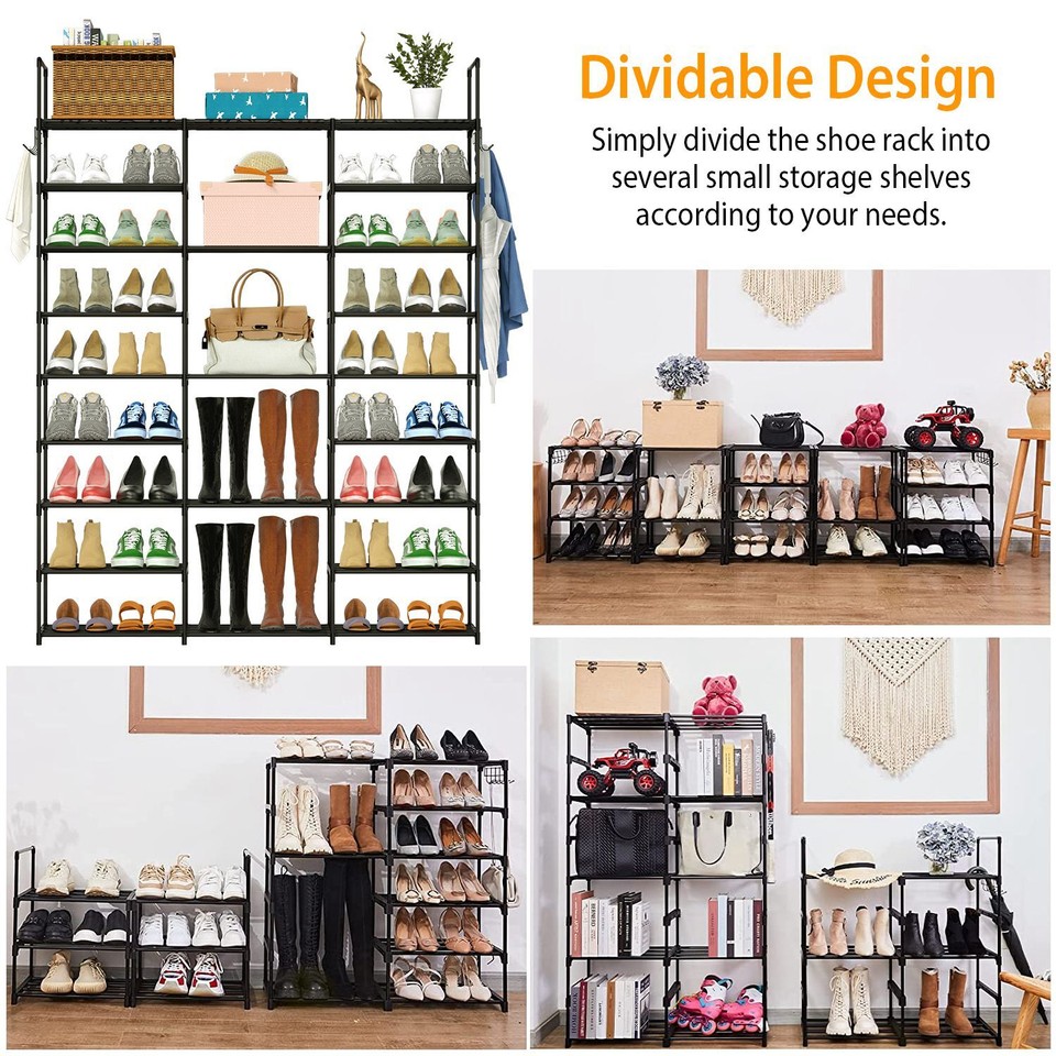 9Tiers Shoe Rack Shoe Organizer Large Shoe Storage Tall Shoe Holder Bag ...