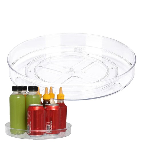 Fridge Organizer Rotating Tray 360 Rotatable Spinning Spice Rack For ...