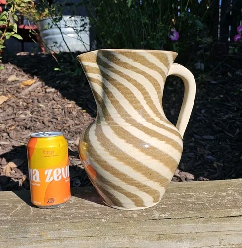AV Smith Pottery Large Swirl Pitcher Southern Folk Art Signed NC | eBay