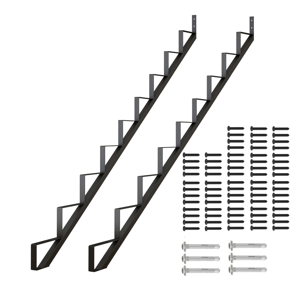 DIYHD Steel Stair Riser 2/3/4/5/6/7 Step Stair Stringer | eBay