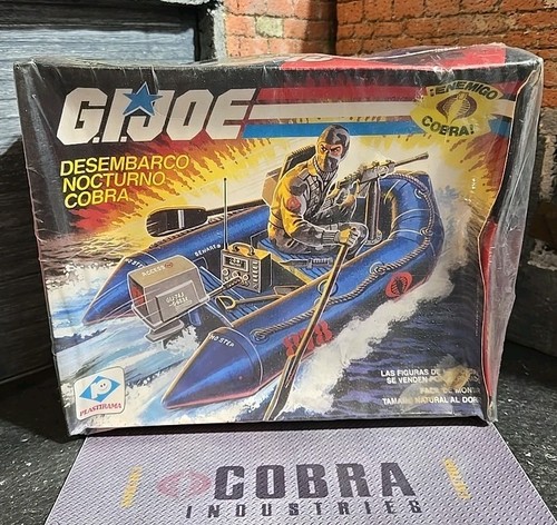 GI JOE~ 1985 COBRA NIGHT LANDING RAFT ~ PLASTIRAMA SEALED BOX ~ MIB ...