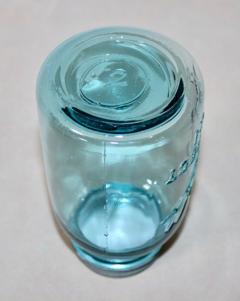 Ball 2L Quart Perfect Mason Jar Aqua Zinc Lid 1913 - 1923 Antique ...