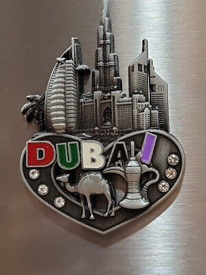 3D Metal Fridge Magnet Dubai landmarks ,UAE Souvenir Gift Kitchen New ...