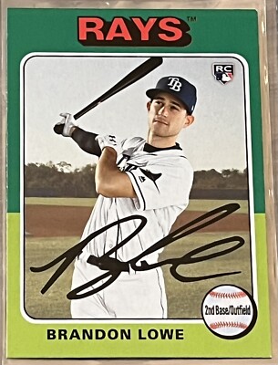 2019 Topps Heritage #111 BRANDON LOWE Rookie RC - Tampa Bay Rays | eBay