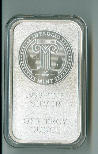 INTAGLIO MINT MOLON LABE 1 OZ .999 HIGH RELIEF SILVER BAR GEM BU IN ...