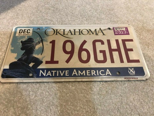 Oklahoma License Plate from 2010 Native America 196GHE | eBay
