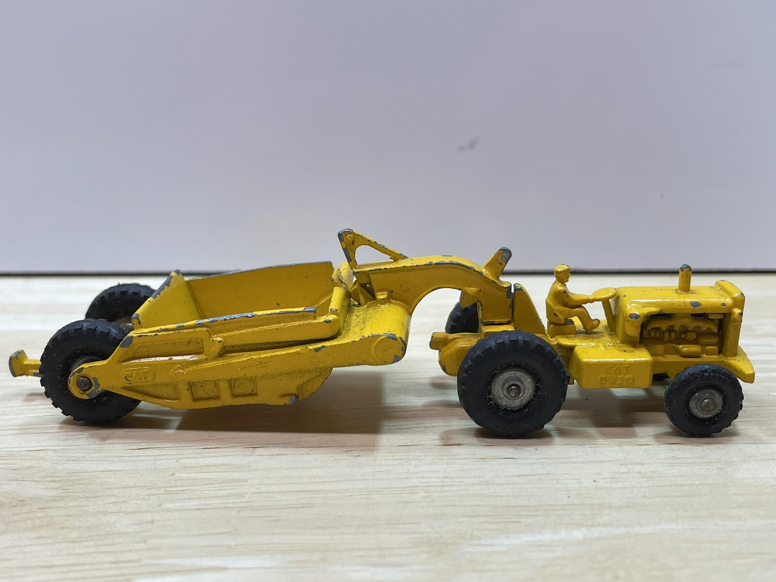 Vintage Lesney Matchbox M1-A Caterpillar Earth Scraper 1957 Yellow | eBay
