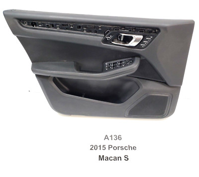 15-18 OEM Porsche Macan 95B Front Driver Side Door Card Panel Leather ...