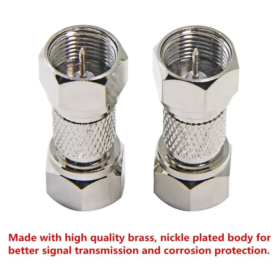 Male to Male Coax Connector 2-Pack 75 Ohm F Type RG6 Coaxial Cable ...