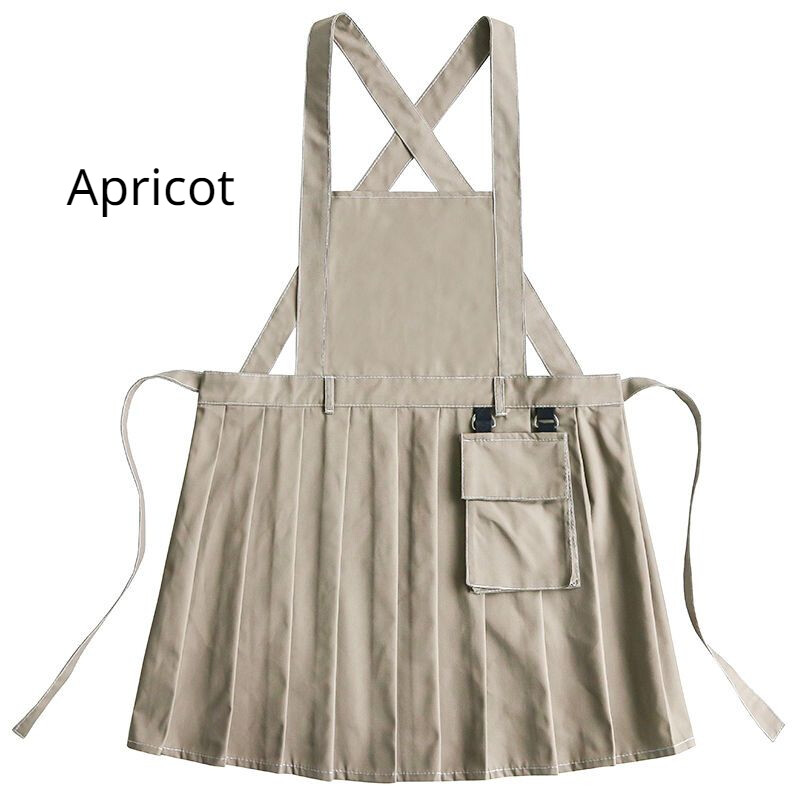 Women Canvas Apron Pleated with Pockets for Baking Chefs Kitchen ...