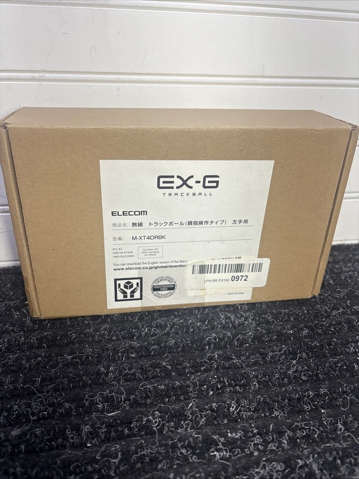 ELECOM EX-G Trackball Mouse, 2.4GHz USB Wireless Ergonomic Design Thumb ...