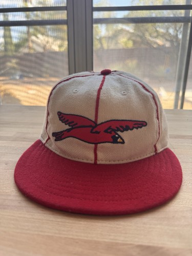 Ebbet's Field Flannels Wool Hat (adjustable leather strap) Columbus Red ...