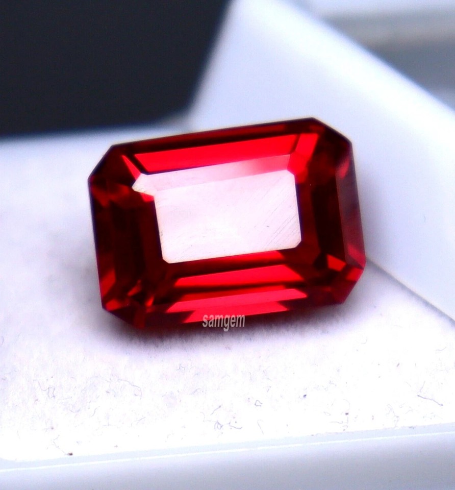 10-12 CT Red Ruby Natural AAA Quality Burmese Pigeon Emerald cut Loose ...