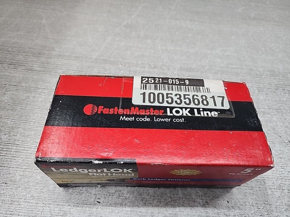 FastenMaster Ledger LOK Flat Head 5” Structural Wood Deck Screw (50 ...
