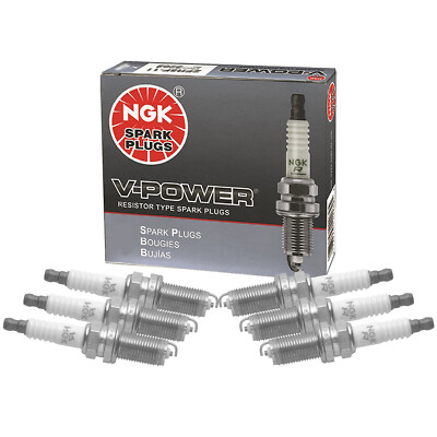 Set Of 6 NGK 6376/LFR5A-11 V-Power Premium Copper Spark Plugs Made In Japan | eBay
