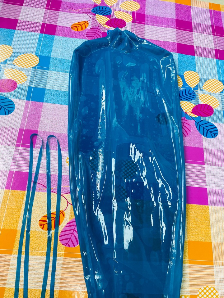 Transparent blue Latex gummi sleep bag pumb latex sleep nack 0.4mm ...