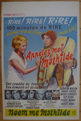 APPELEZ-MOI MATHILDE J. Maillan 1969 Affiche Belge Originale 35x54 Poster | eBay