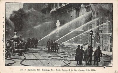 EQUITABLE LIFE BUILDING DESTROYED FIRE NEW YORK POSTCARD (1912)!!! | eBay